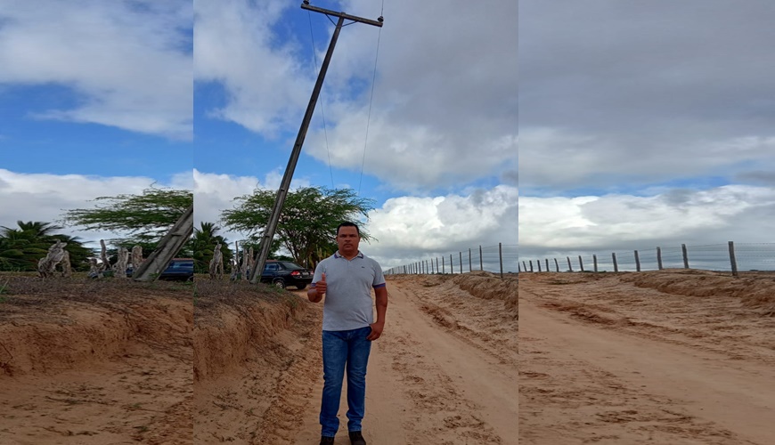 Bruno Tubarão busca junto à Coelba resolver problema de poste inclinado ...